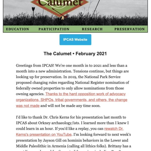 2021 Editions – Indian Peaks Chapter- Colorado Archaeology Society